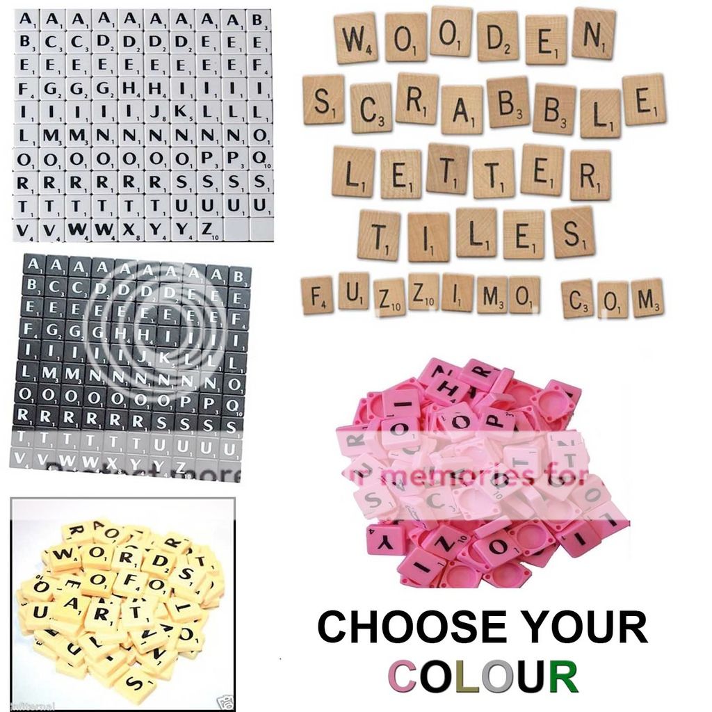 SCRABBLE TILES 100 DIFFERENT COLOURS LETTERS AND NUMBERS NEW FULL SETS ...